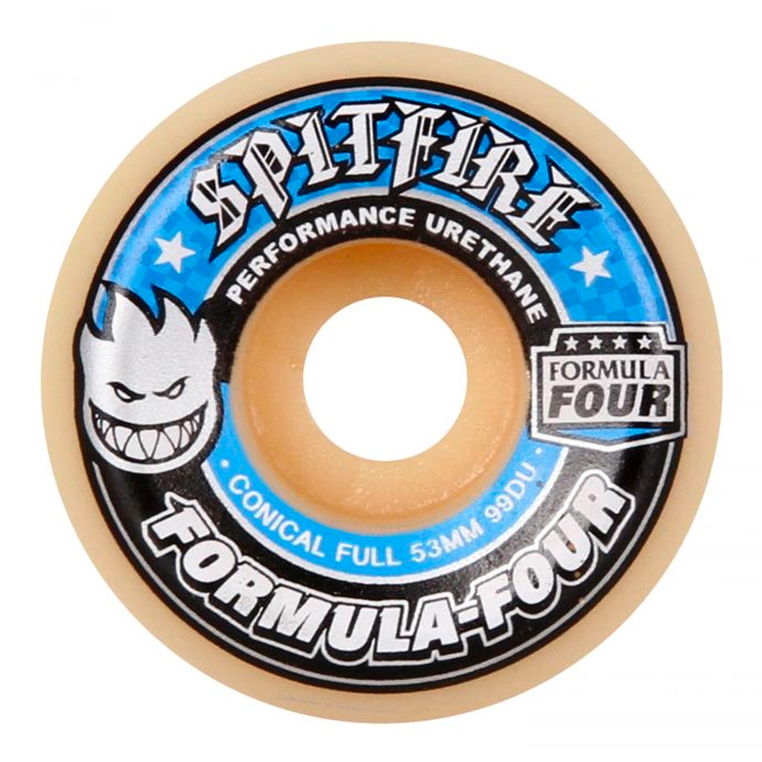Spitfire - 53mm - 99DU - Conical Full Formula Four Wheels - Natural ...